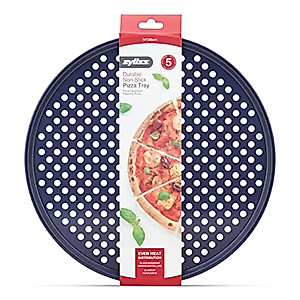 Zyliss Durable Non-Stick Pizza Tray | Carbon Steel | Dark Blue | Pizza Tray/Bakeware | Dishwasher Safe | 5 Year Guarantee…