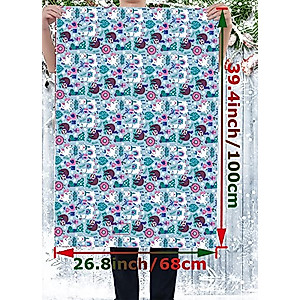 U'COVER Christmas Gift Wrapping Paper Large Sheet for Kids Boys Girls Baby Women Men Xmas Wrapping Paper 3Style Christmas Sloth Llama Santa Snowman Tree Truck Car Gift Wrap Paper (27*39.4inch 22sq.ft.)