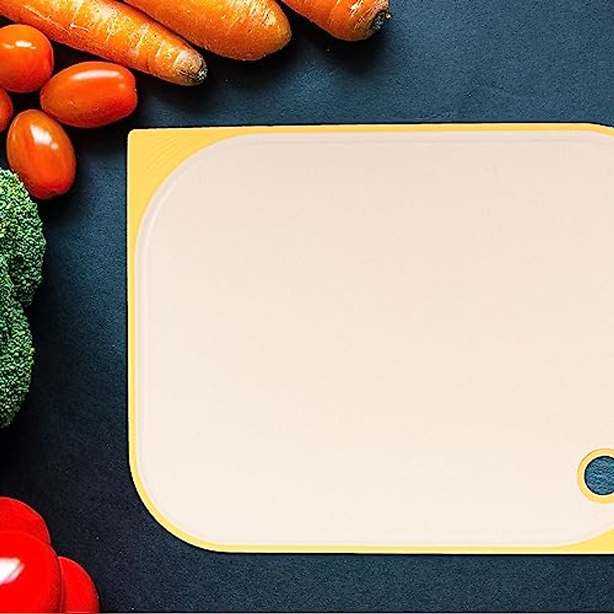 Kichvoe Plastic Cutting Board Kitchen Chopping Board Multifunction with Hanging Hook for Food Fruit Vegetable Meat Camping Supplies