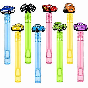 24 Piece Cars Bubble Wand for Kids(8 Style),Cute Lightning MCqueen Bubble Wand Great for Cars Theme Birthday Party Supplies Birthday Wedding Bath Time Gifts for Boys Girls…