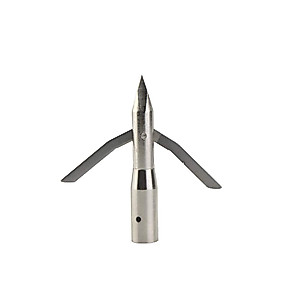 SHARROW 6/12 Pcs Archery Bowfishing Broadheads Stainless Steel Arrowhead Arrow Point Hunting Broadheads 288 Grain 2 Blades Screw in Arrow Tips (6 pcs)