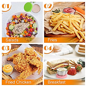 YIENOGO Salad Dressing Containers and Fruit Vegetable Storage Containers for Fridge with Colander and Lid Refrigerator Storage Containers Bins Organizer for Fruit Food Produce, White, YI-01F09