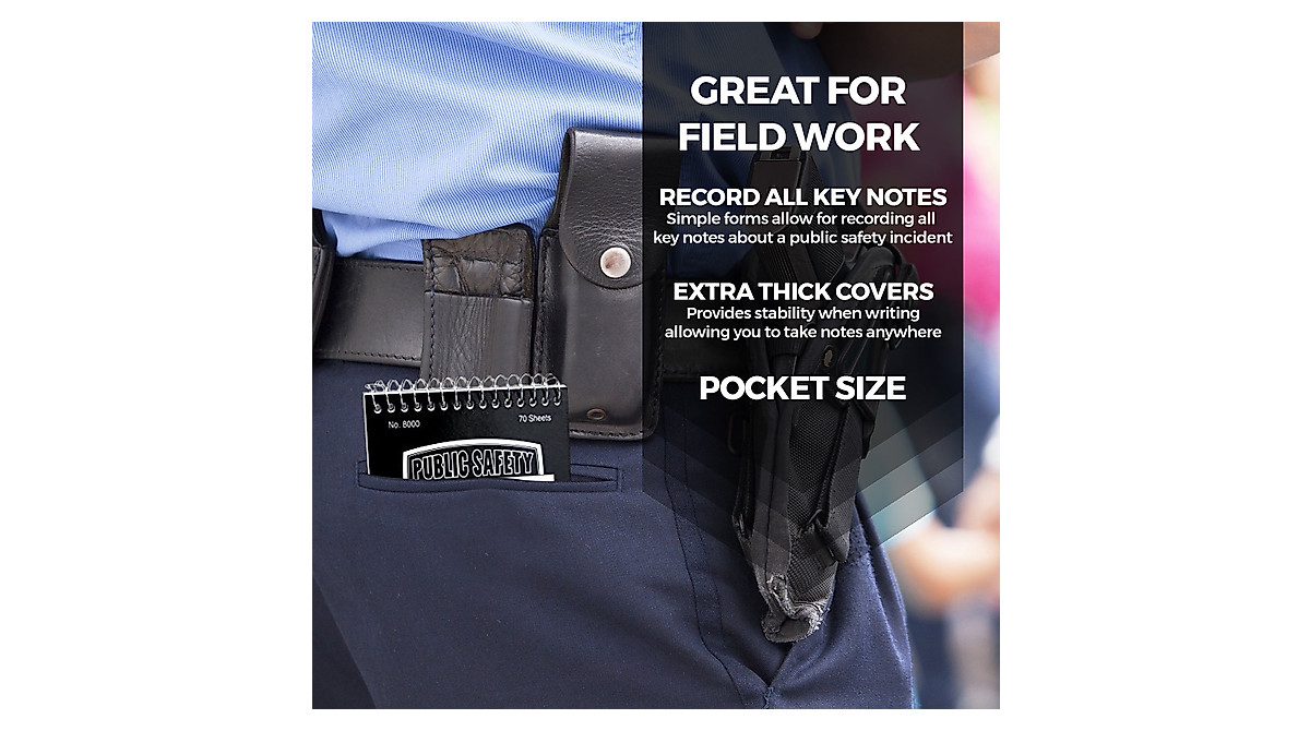 Portage Police Interview Notebook - Durable & Portable
