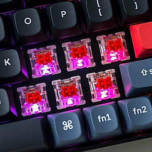 Keychron K6 Pro Wireless Custom Mechanical Keyboard, QMK/Launcher Programmable Macro, Hot-Swappable Keychron K Pro Red Switch Keyboard, 65% Layout RGB Backlit Office Keyboard for Mac Windows Linux