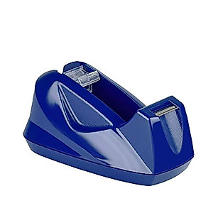 Acrimet Premium Desktop Tape Dispenser Non-Skid Base (Heavy Duty) (Deep Blue Color)