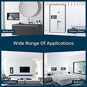 BLYLUND Shower Niche Stainless Steel 12" x 24" NO Tile Needed,Gunmetal Black Wall-inserted Niche Recessed, Recessed Shower Shelf Modern and Elegant Soap Niche for Bathroom