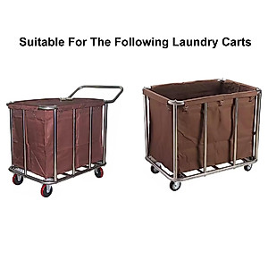 WXXSHGDW Industrial Laundry Cart Replacement Bag, Removable Waterproof Liner Bag, Waterproof High Capacity Thickened Commercial Cloth Cleaning Cart Bag, for Rolling Laundry Basket, Laundry Cart(Blue)