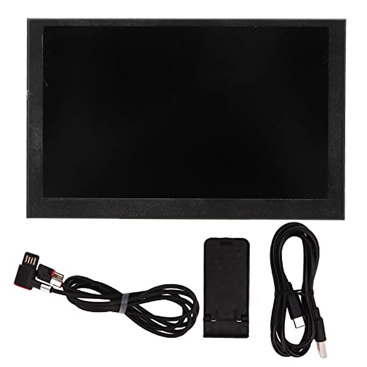 soobu Multi Theme Display Screen, 5in Monitor Set Full Viewing Angle USB Type C Interface Eye Protection 360 Degree Rotation for ITX Chassis (Black)