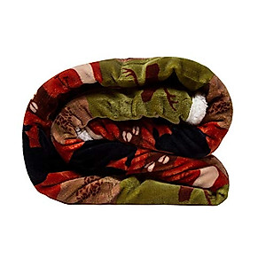 Carstens, Inc Patchwork Lodge Soft Sherpa Plush Throw Blanket, 54" x 68", Multicolor