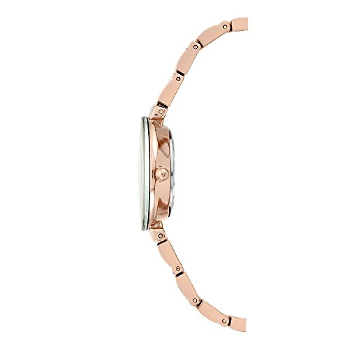 Anne Klein Women's AK/2434RGRG Diamond-Accented Rose Gold-Tone Bracelet Watch