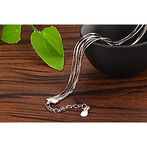 FarryDream 925 Sterling Silver Elegant Link Bracelet for Women Snake Bracelet Christmas Gifts