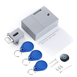 QIUNI Battery IC Card Sensor Cabinet Drawer Intelligent SmartLock DIY Invisible Hidde Digital Lock Without Perforate Hole