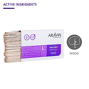 ARAVIA Wooden spatula Wax Waxing disposable L-Size 50 pcs./pack