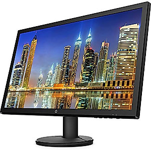 HP V24 24 inch TN Full HD 1920 x 1080 LED Backlit LCD Monitor 2-Pack Bundle with HDMI and VGA Ports, AMD FreeSync, 75Hz Refresh Rate, Low Blue Light and Desk Mount Clamp Dual Monitor Stand