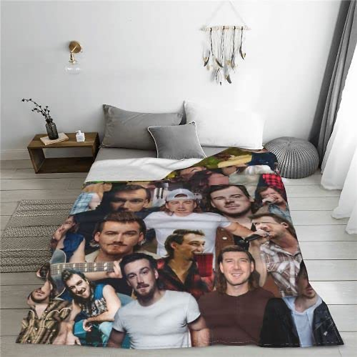 Ultra-Soft Blanket Singer Blanket Flannel Blanket Portable Throw Blanket for Living Room Couch Sofa Car 80"X60"