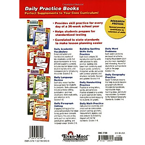 Evan-Moor Building Spelling Skills, Grade 5 - Homeschooling & Classroom Resource Workbook, Reproducible Worksheets, Teaching Edition, Spelling Strategies, Reading and Writing Skills