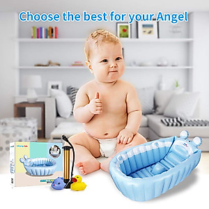Relaxing Baby | Inflatable Tub,Newborn Bathtub Seat for Infant,Non-Slip Baby Pool for Sitting up,Foldable Toddler Tub Shower,Portable Travel Bath for Kids 0-6 Year