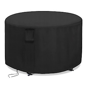 Jungda Patio Furniture Covers Round,48 Inch Outdoor Round Table Cover Waterproof,Round Patio Furniture Cover for All Weather Resistant - 48 x 28 Inch