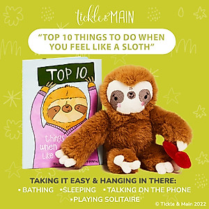 Tickle & Main Get Well Soon Gifts for Kids - Feel Like a Sloth? Feel Better Gift for Women, Men, Teens, Recovery Plush Sloth, Great After Surgery Gift