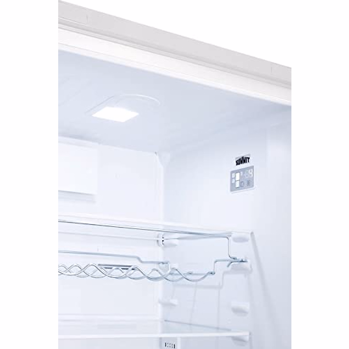 Summit FFBF241W 24 Bottom Freezer Refrigerator with 11.35 cu. ft. Capacity Crisper Drawer Ultra Quiet Operation in White