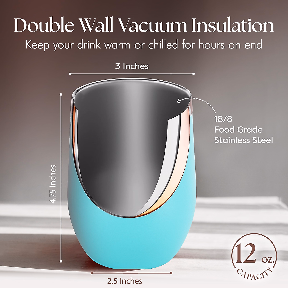 Custom Your Name Astrology Sign Zodiac Constellation Engraved Insulated Stainless Steel Wine Tumbler with Lid 12 oz. Personalized Horoscope Birthday Gift for Her