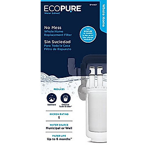 EcoPure EPWHEF Whole Home Replacement Filter, Transparent/White