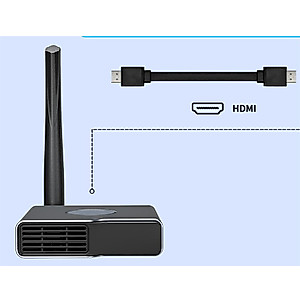 Wireless HDMI Display Dongle Adapter 4K, Wireless Receiver, Streaming Media Video/Audio/File HDMI Wireless Extender from Laptop, PC, Smartphone to HDTV Projector Monitor (Sliver) (Brown)