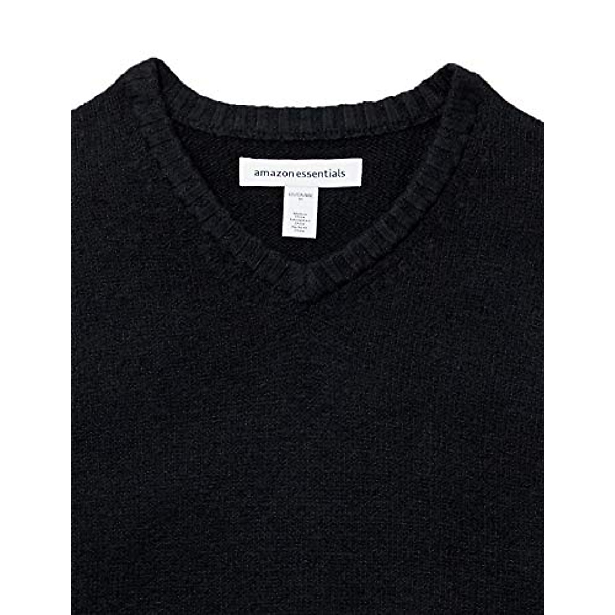 Amazon Essentials Men's Long-Sleeve Soft Touch V-Neck Sweater, Black, X-Large