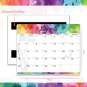 Magnetic Calendar 2025-2026 - JUL 2025 - DEC 2026, Calendar 2025-2026, Magnetic Monthly Calendar, 8" x 10", Tear-off Pad, 18 Months Calendar 2025-2026