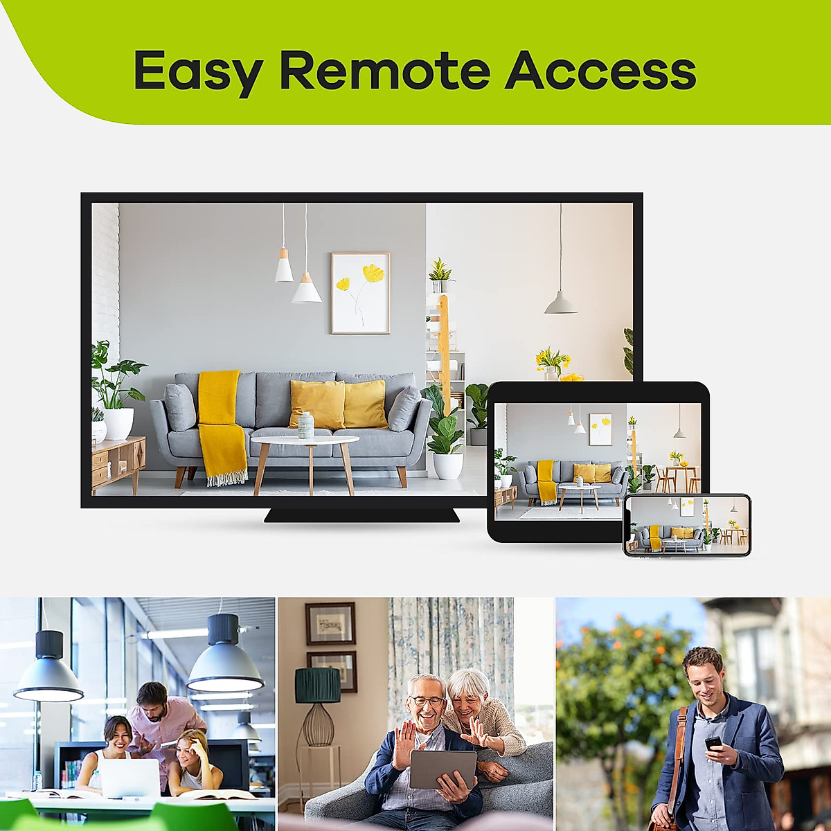 SANNCE 1080P Wired Security Camera System with 1TB Hard Drive, 5-in-1 Hybrid 8CH DVR and 4Pcs Surveillance CCTV Cameras with 100ft Night Vision, IP66 Waterproof, Easy Remote Access, 24/7 Recording