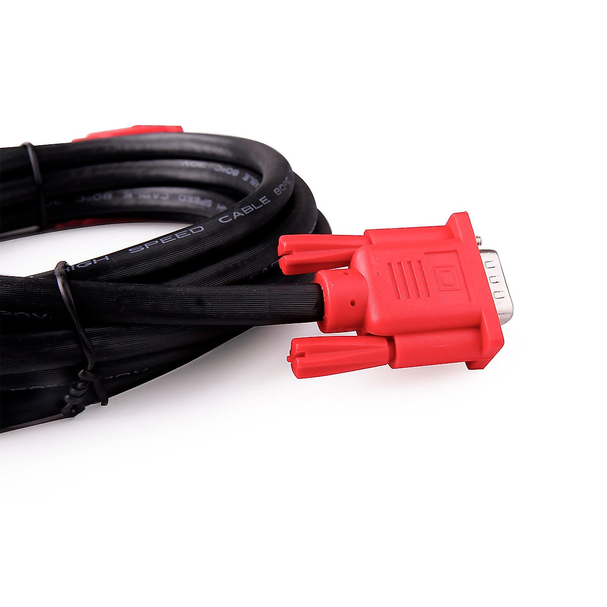 DTech 25ft VGA Cable Male to Male Connector with Dual Ferrite Cores 15 Pin SVGA Cord for Computer Monitor Laptop Projector (25 Feet, Black)