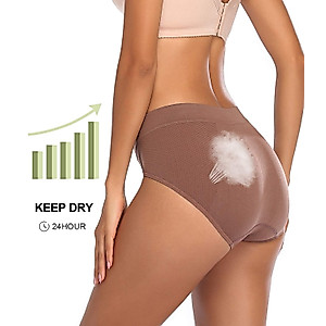 Ocojoce Underwear for Women, Brief Panty, Comfortable Underpants Seamless Soft Large Panty Breathable Women Brief Underwear 5-Pack (Multicolored A, X-Large)