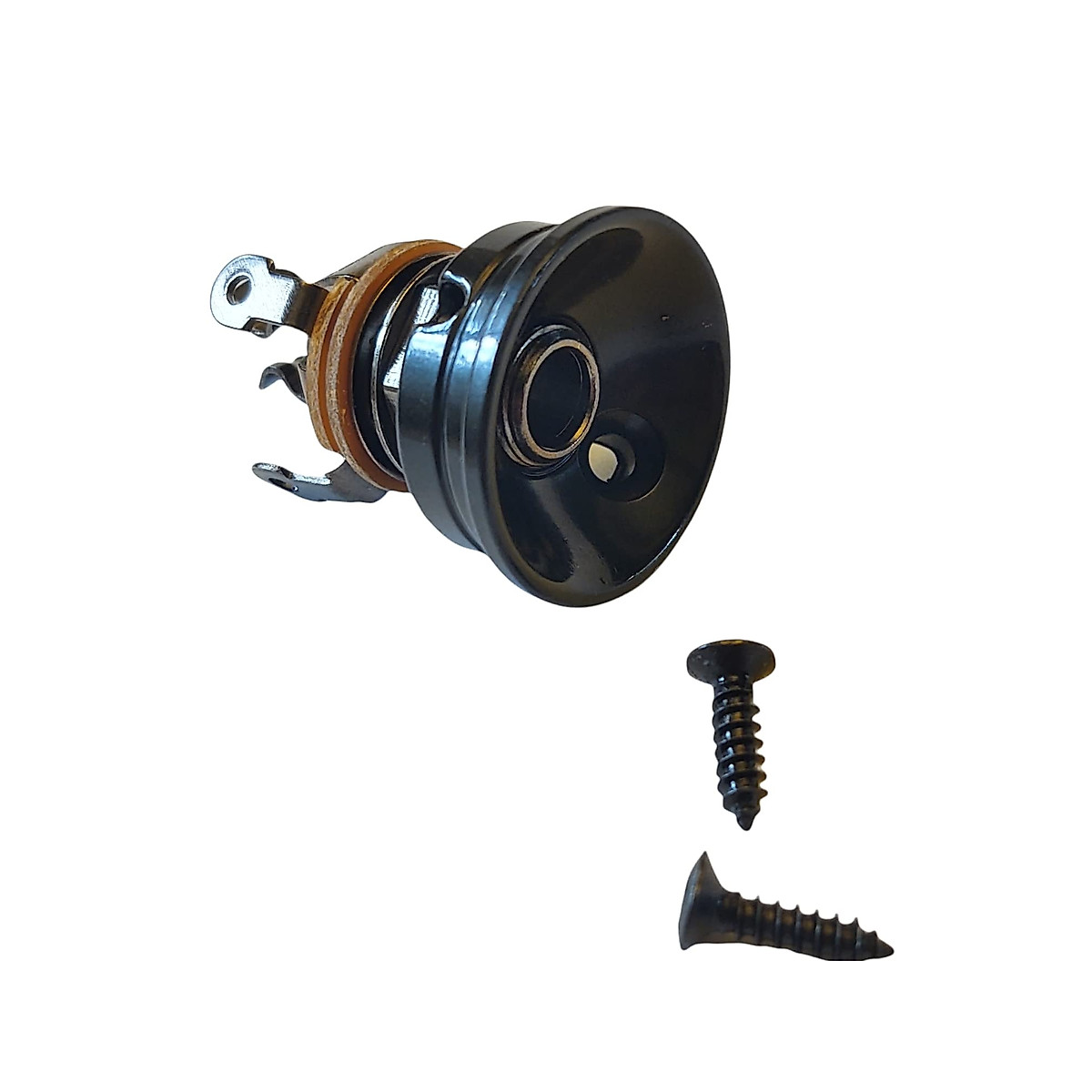 Black Electrosocket Jackplate with Pure Tone Full-contact Output Jack