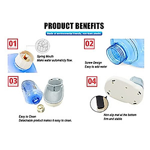 Ika Omnis Automatic Dog Cat Feeder and Water Dispenser Set with Food Scoop for Small/Medium Pet Puppy Kitten - Big Capacity 1 Gallon x 2