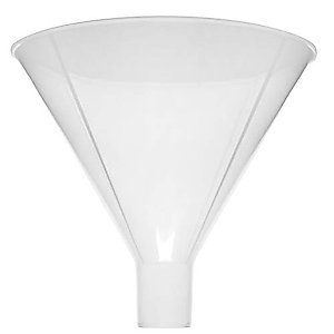 EISCO Powder Funnel, 6" (150mm) Diameter - Polypropylene Plastic - Parallel Stem - Resistant to Acids & Alkalis - Great for Laboratory, Classroom or Home Use