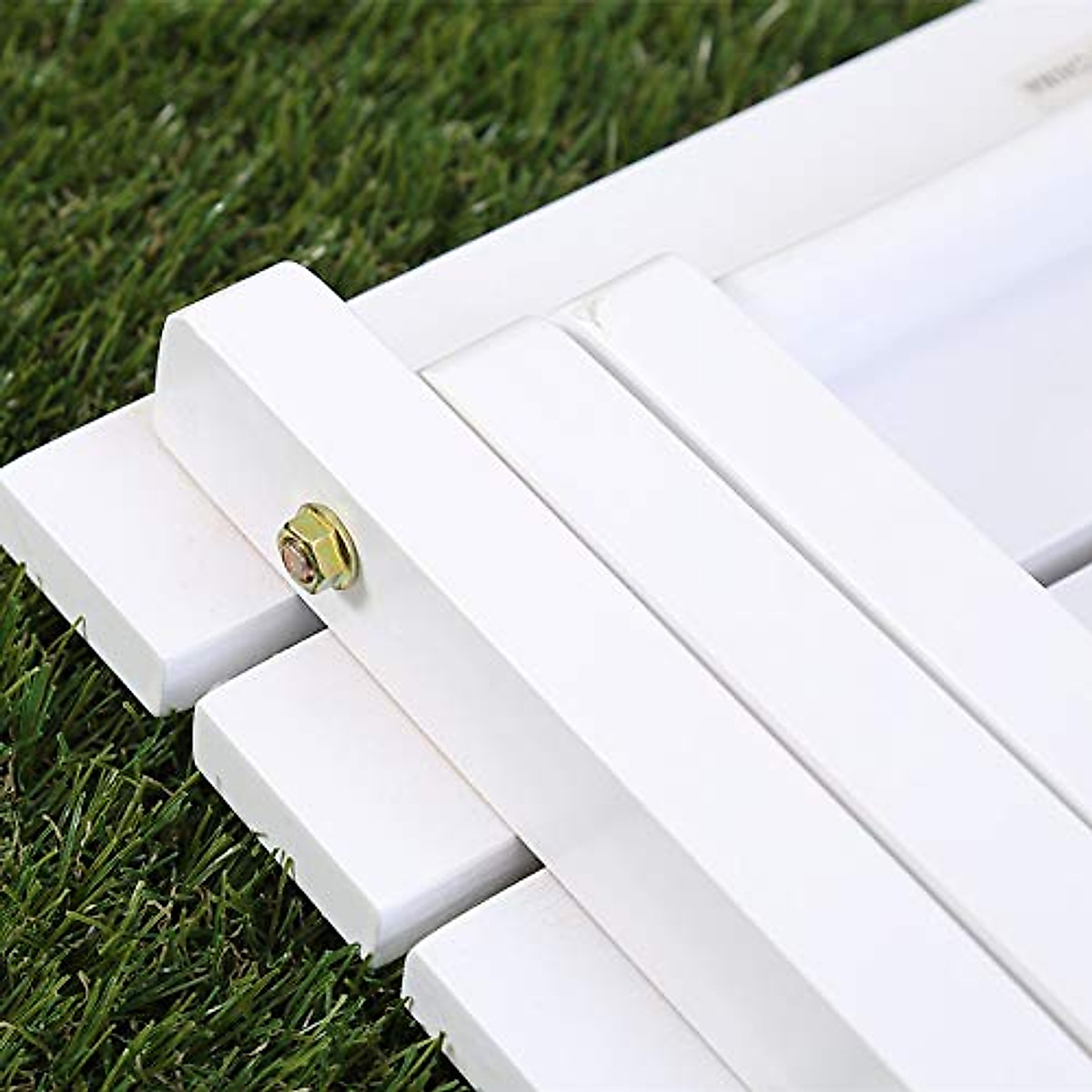 B&Z KD-40W Folding Wood Side Table Adirondack Portable Square 15.4" D x 15.4" W x 18.3" H Outdoor (White)