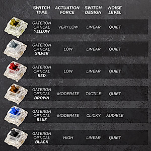 ASCENY GK61 - Hot-Swappable 60% Mechanical Keyboard with Extra Colorful Keycaps, RGB Lights, Spill Proof, Optical Switches (Gateron Brown)