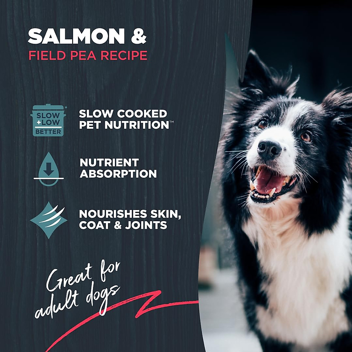 Blackwood Grain Free Dry Dog Food, Salmon & Field Pea Recipe, 4.5 Pound Bag for All Life Stages, Slow Cooked with Vitamins & Minerals for a Balanced Diet