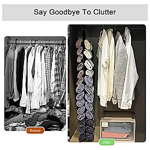 CHBC Legging Storage Bag Storage Hanger Can Holds 24 Leggings or Shirts Jeans Compartment Storage Hanger, Foldable Leggings Organizer Clothes Portable Closets Roll Holder