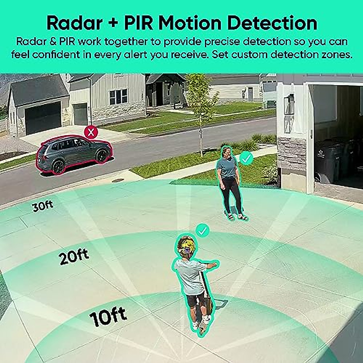 WYZE Battery Cam Pro, Wireless, No Hub, 2K HDR IP65 Outdoor/Indoor Smart Security Camera, Color Night Vision, Integrated Spotlight & Siren, Removable & Rechargeable Battery, 2-Way Audio, White, 1-Pack