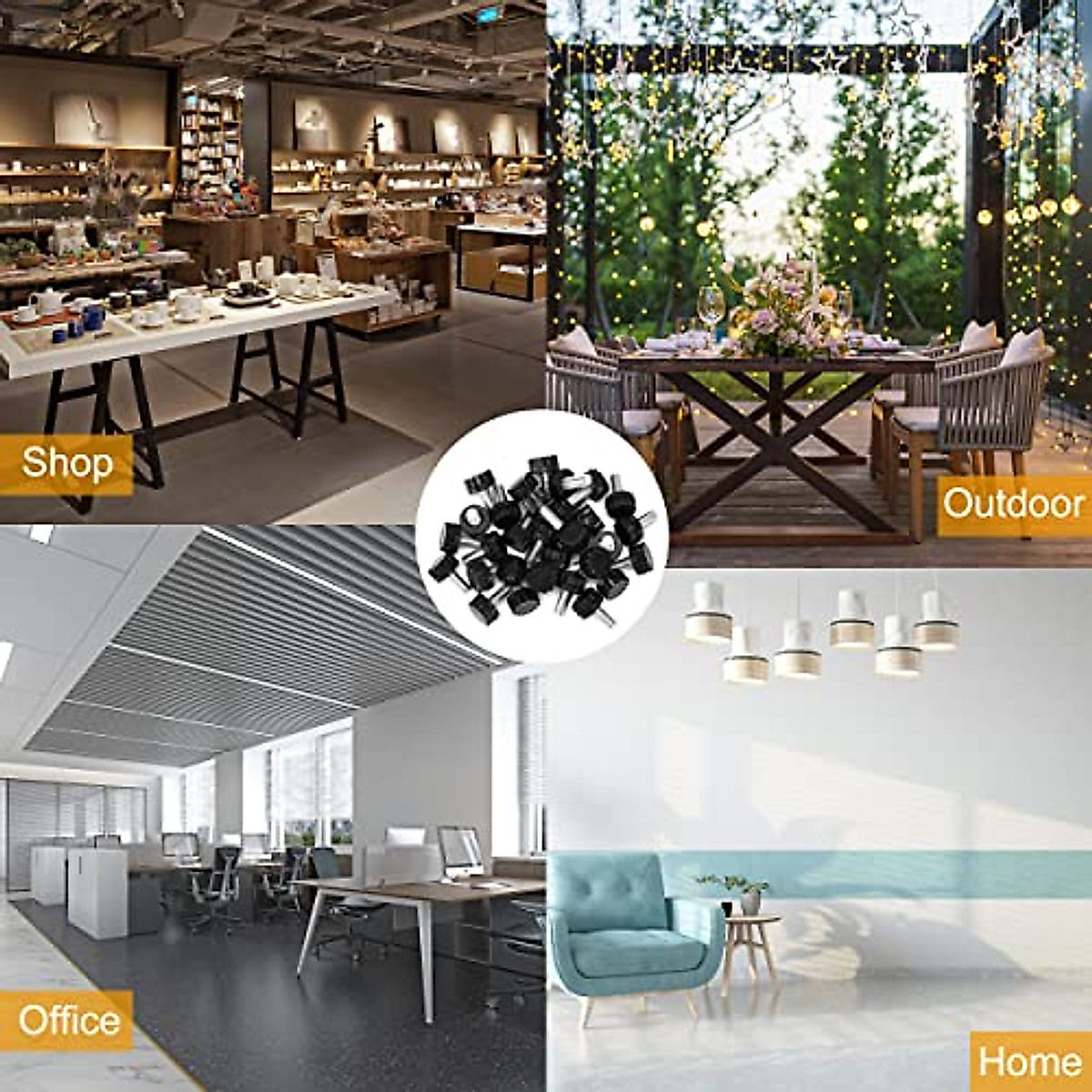 1/4" UNC Thread Adjustable Furniture Levelers - 30 PCS Screw on Leveling Feet - Galvanized Steel Furniture Feet for Table, Chair, Patio and Outdoor Furniture Legs