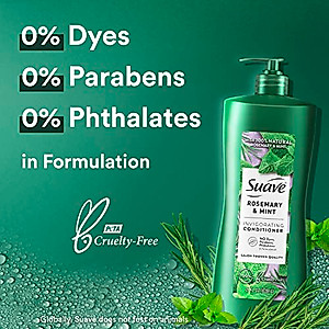 Suave Shampoo and Conditioner Set w/Rosemary and Mint - Invigorating Mint and Rosemary Shampoo and Conditioner for Soft & Shiny Hair, 28 Oz Ea (2 Piece Set)