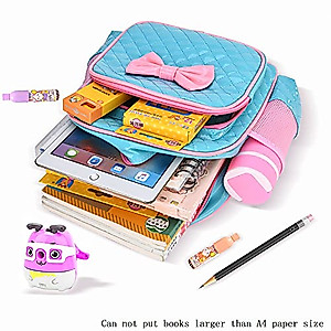 Suerico Cute Durable Waterproof Toddler Preschool Bag Kindergarten Kids Backpack for Girls (blue)