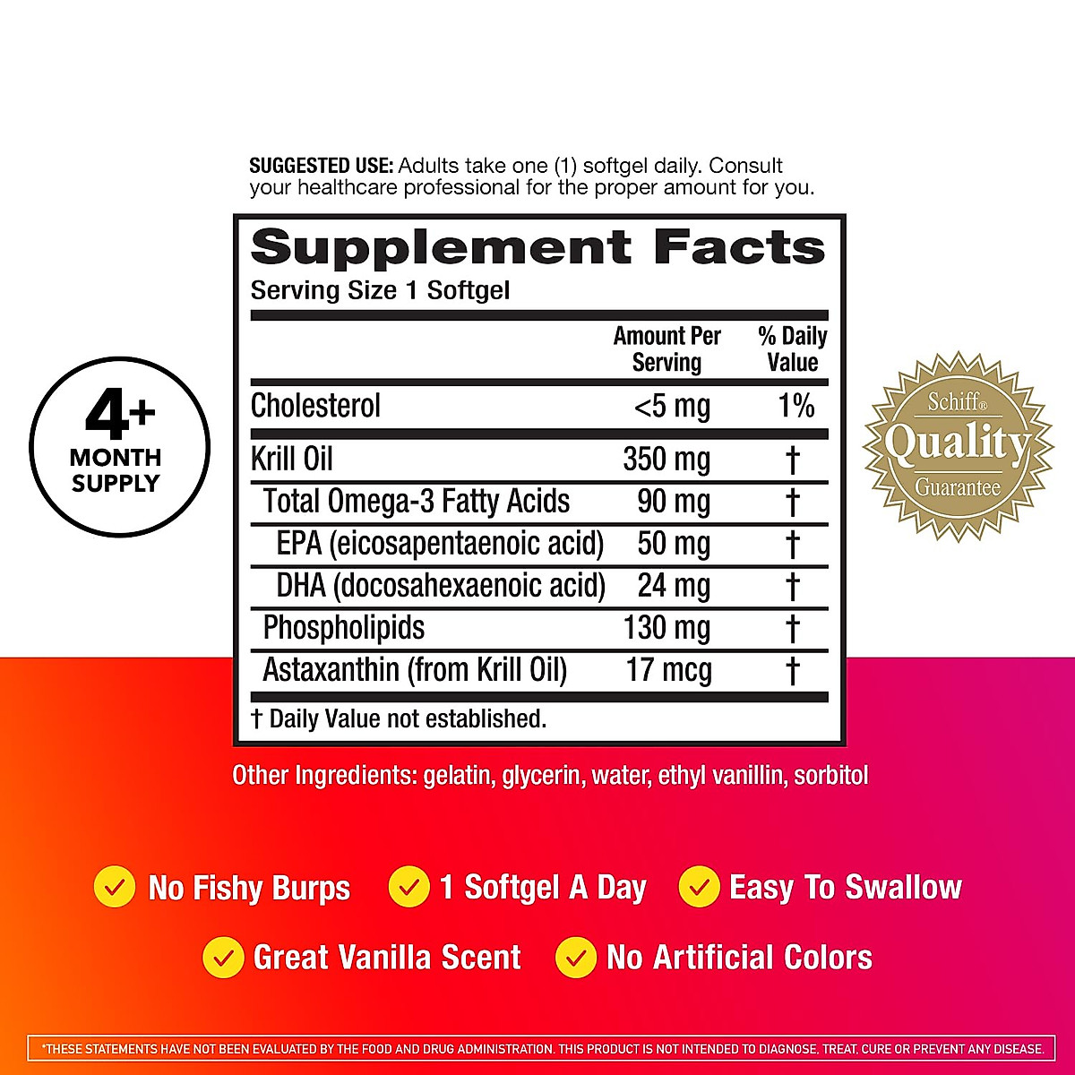 MegaRed Krill Oil 350mg Omega 3 Supplement, 1 Dr Recommended Krill Oil Brand with EPA, DHA, Astaxanthin & Phopholipids, Supports Heart, Brain, Joint and Eye Health - 130 Softgels (130 servings)