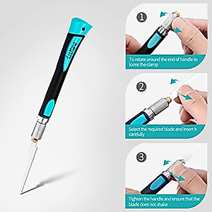 Prozwee Model Craft Hand Saw Kit(with 14PCS Saw Blades),Modeling Knife Hacksaw Tool,DIY Mini Razor Saw Kit for Handcrafted, DIY models and Other Fine Cutting