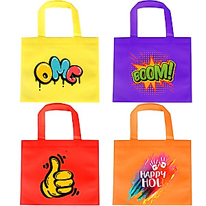 SPERPAND 30Pcs Small Gift Bags with Handles, Holiday Gift Bags Treat Tote Party Favor Bags Goodie Bags for Kids Birthday, Baby Shower, Christmas Gift Bags