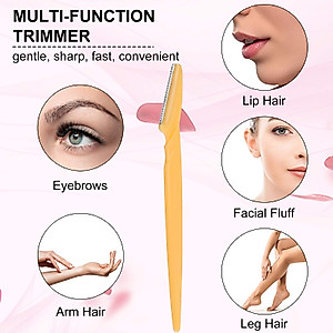 Eyebrow Razor, Dermaplane Razor for Women Face with Precision Cover Multipurpose Exfoliating Hair Removal Safety Tool Protect Woman's Sensitive Skin with Exquisite Packaging (3 Colors)