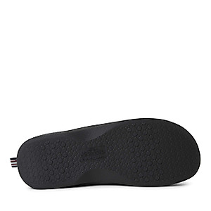 Dearfoams Men's Nathan Waffle Knit Clog Slipper, Dark Heather Grey, Large