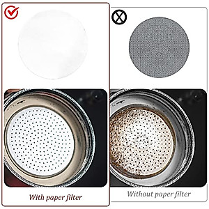 400 Pcs Espresso Paper Filter White Coffee Filter Paper 58mm Replacement Paper Filter Round Coffee Maker Filters Disposable Tea Maker Filters Compatible with Espresso Makers