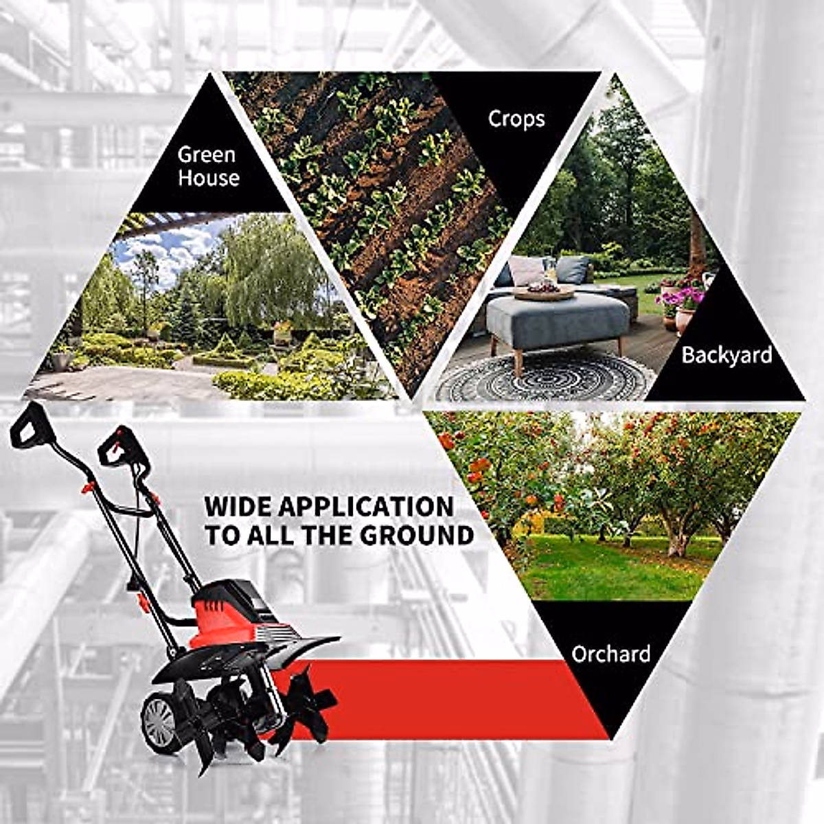 Goplus 14-Inch 10 Amp Corded Electric Tiller and Cultivator, Powerful Tillers w/ 9-Inch Tilling Depth, 4 Tines, Rototillers Tool for Garden Lawn Soil Digging (14-Inch)